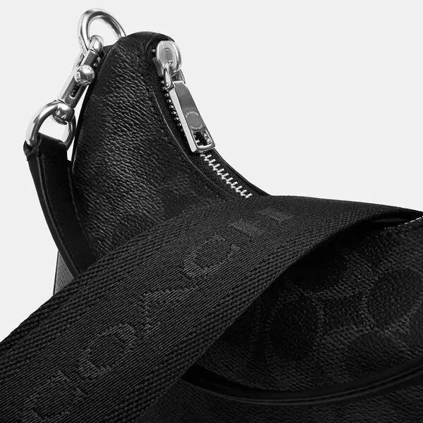 Coach Signature Canvas Nolan Hobo Bag - Black Signature | Editorialist